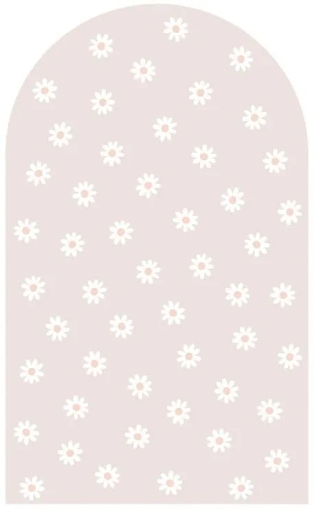 Nástěnná samolepka OBLOUK do dětského pokoje SEDMIKRÁSKY růžová Rozměr: 50 x 80 cm
