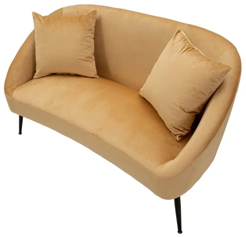 Designová pohovka Caerwyn 137 cm hnědá / černá