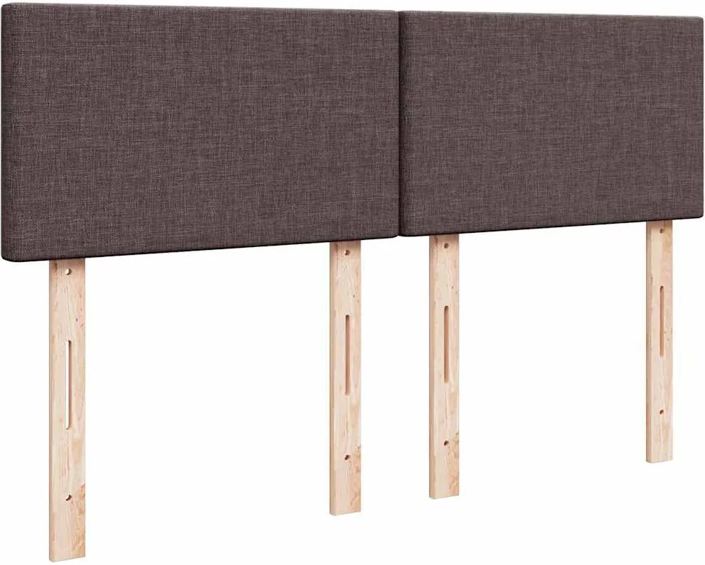 Box spring postel s matrací tmavě hnědá 140x190 cm textil 3288179