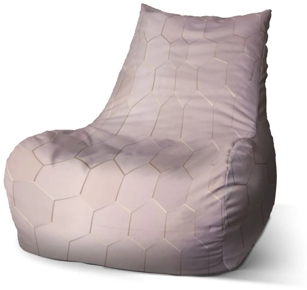 Sablio Sedací vak Bean Rose gold - 100 x 90 x 45 cm