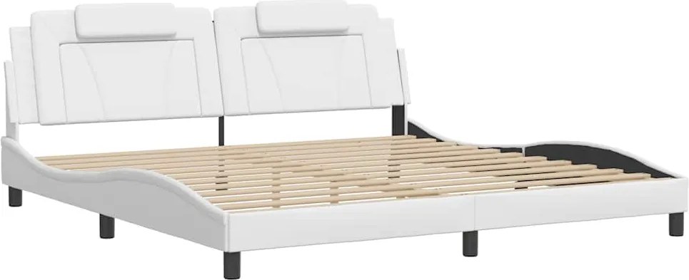 Rám postele Viana bez matrace bílý 200x200 cm umělá kůže 3208118