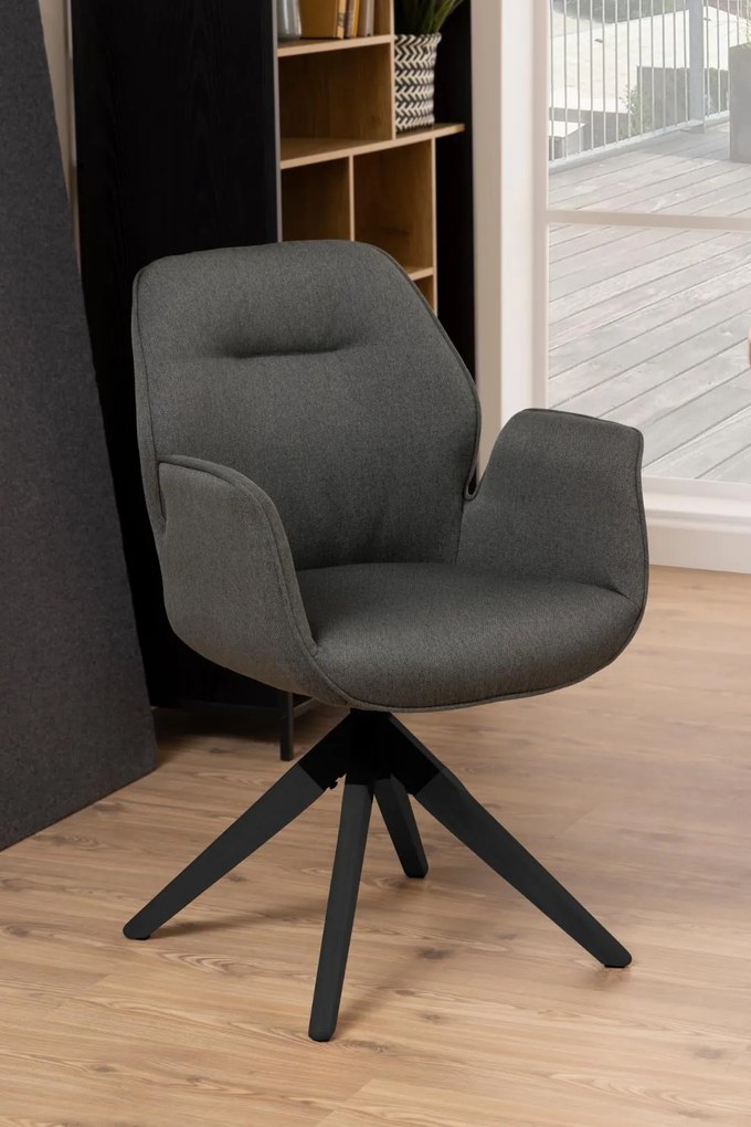 ACTONA GROUP Jídelní židle AURA s lakovanou podstavou tmavě šedá 0000090272