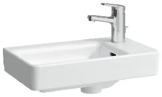 Laufen Pro S - Umývátko, 480x280 mm, 1 otvor pro baterii vpravo, s LCC, bílá H8159544001041