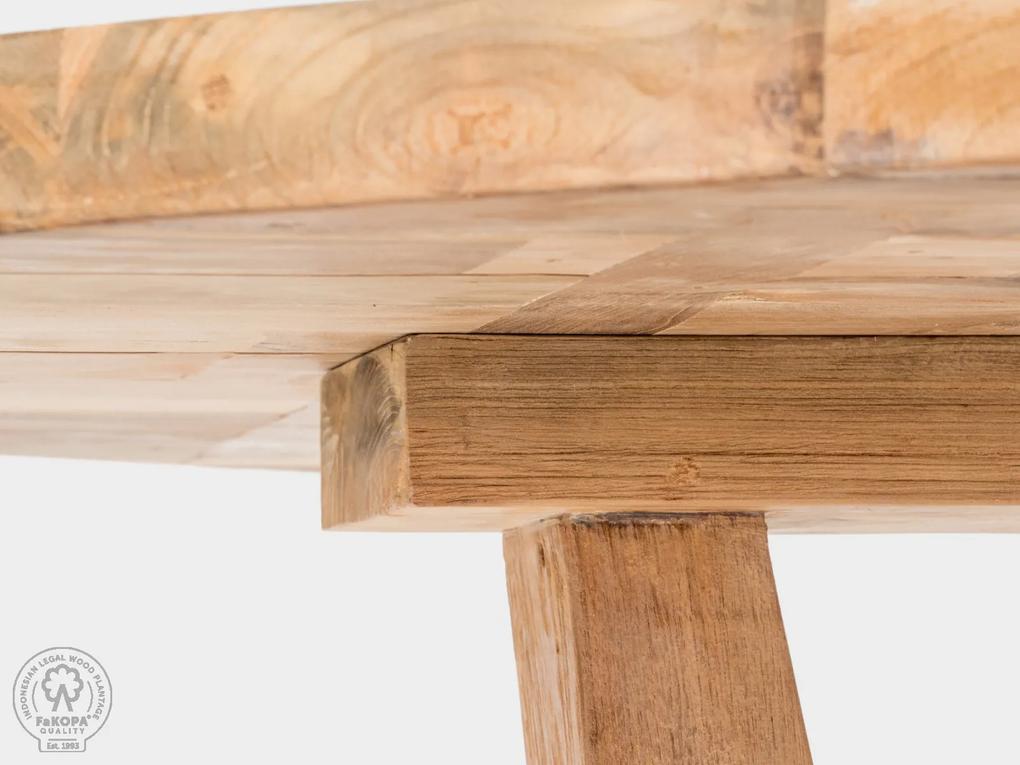 FaKOPA Masivní jídelní stůl z teakového dřeva Iskra