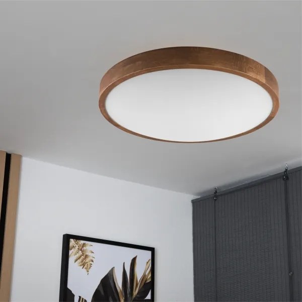 Brilagi - LED Stropní svítidlo CARVALHO SLIM 3xE27/60W/230V dub třešeň pr. 47 cm