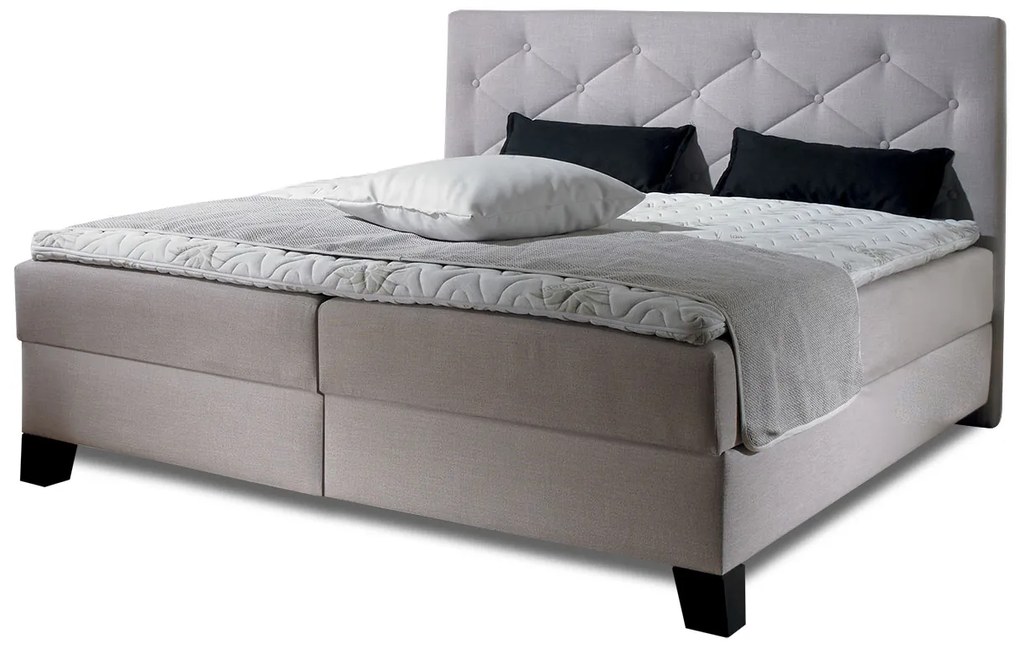 New Design Diva Boxspring 180x200cm světlešedá