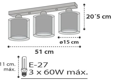 Dalber D-41413E - Dětské stropní svítidlo CLOUDS 3xE27/60W/230V