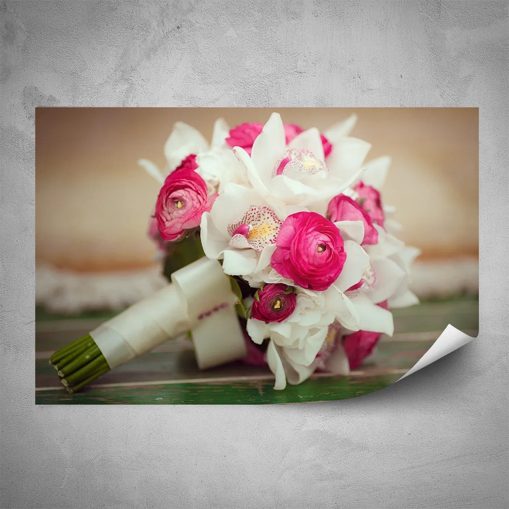 Plakát - Svatební kytice (60x40 cm) - PopyDesign