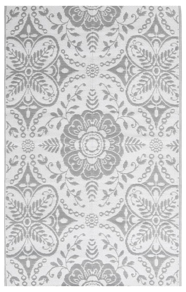vidaXL Venkovní koberec světle šedý 140 x 200 cm PP