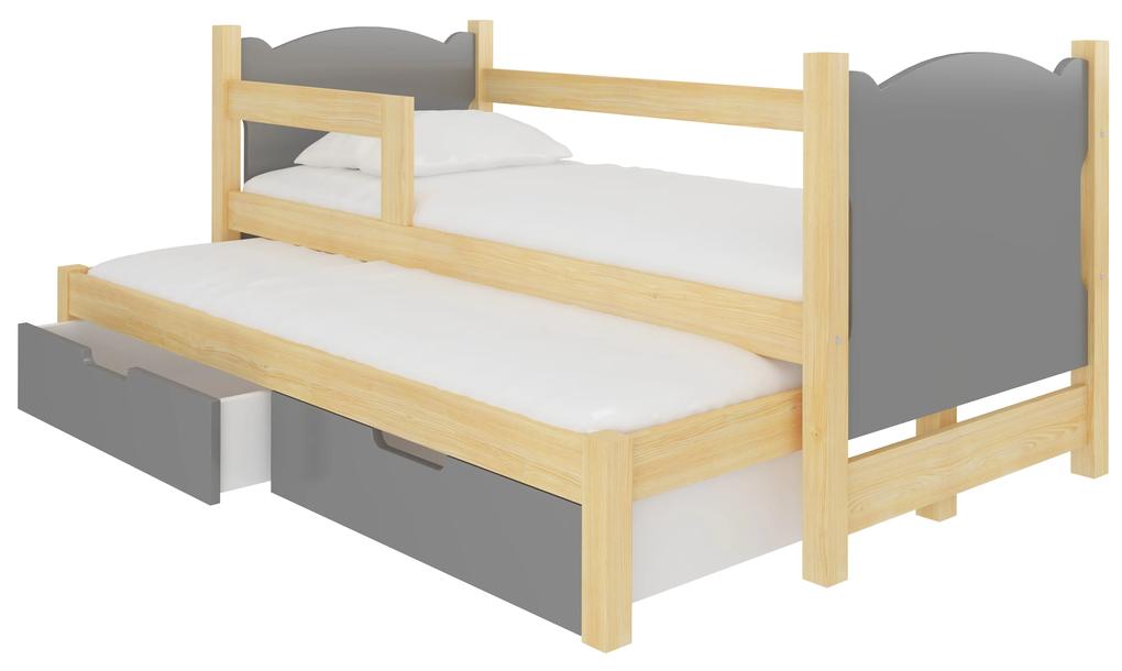 Dětská postel s matracemi CAMPOS Hlavní barva: Šedá