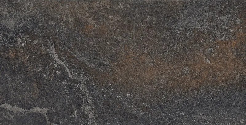 Mexen Blaze Nero glazovaná kamenina rekt. G1, podlahová-stěnová dlaždice 120 x 60 cm, carving - TL420-120-060-01