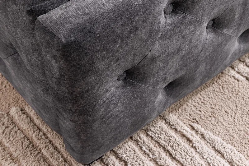 Designová postel Laney Chesterfield 160 x 200 cm šedý samet