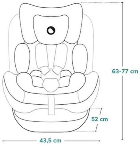 Lionelo - Autosedačka se základ. otočná BASTIAAN ONE i-Size 40-150 cm Pink Rose