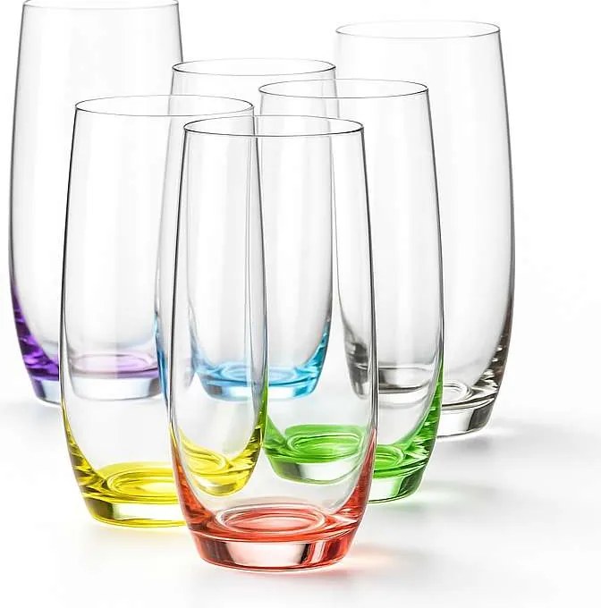 Crystalex Barevné sklenice Club Rainbow 350 ml 6 ks
