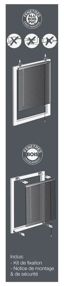 Bílá kovová žaluzie 90x180 cm Venitien – douceur d'intérieur