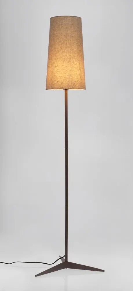 Béžová stojací lampa s textilním stínidlem (výška 166 cm) Assam – Bizzotto