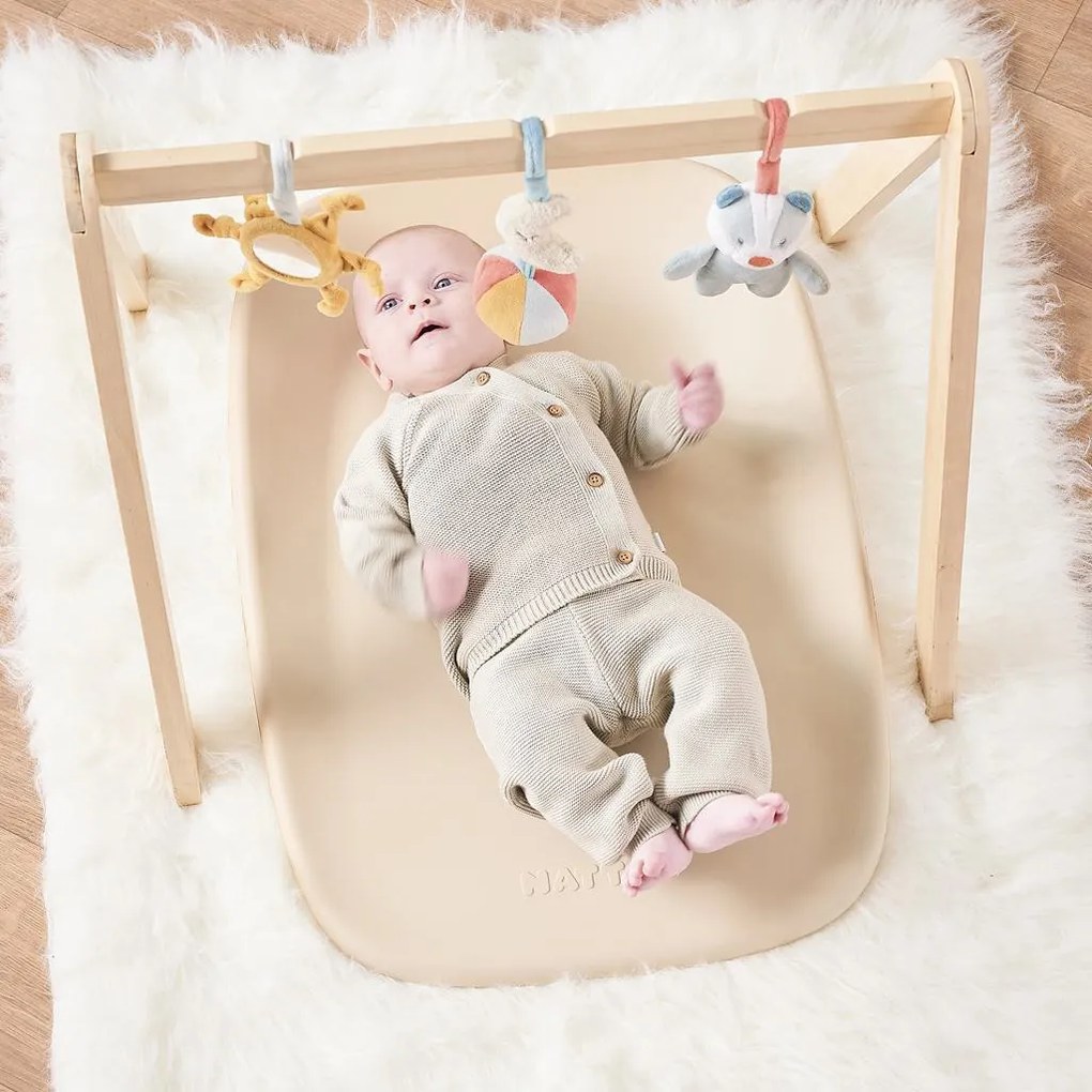 Nattou Koš na pleny Dropy a přebalovací podložka Softy 50 x 70 cm Beige