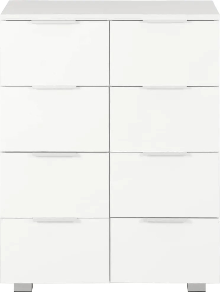 Příborník bílý s vysokým leskem 60x35x80 cm kompozitní dřevo 283712