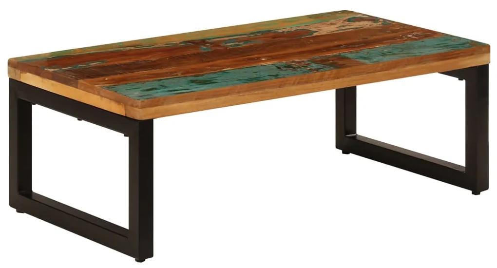 Konferenční stolek - masivní recyklované dřevo a ocel | 110x50x35cm
