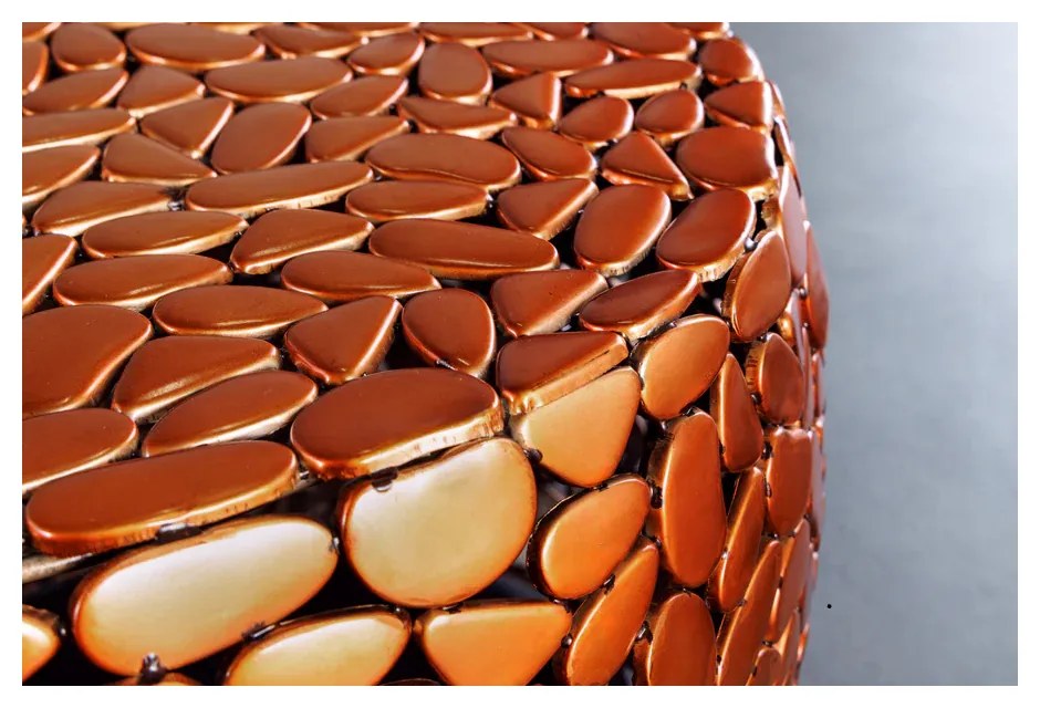 Massive home | Konferenční stolek STONE MOSAIC 72 CM měděný