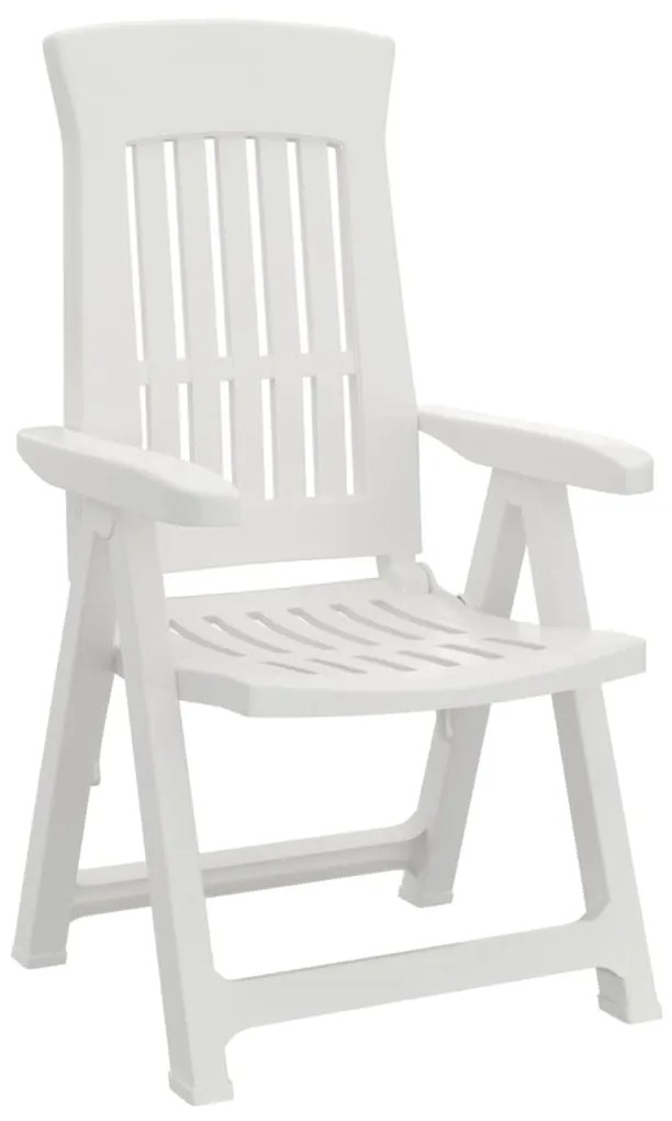 Zahradní polohovací židle 2 ks bílé PP - Default Title