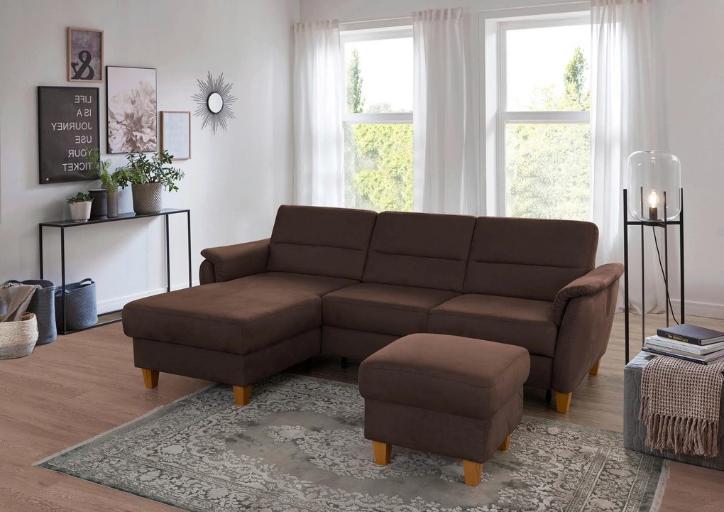 XXXLutz ROHOVÁ SEDAČKA, textil, tmavě hnědá Sit & More - Sedací soupravy - 000144019702