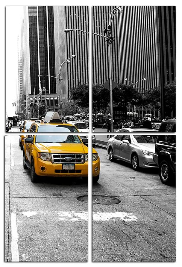Obraz na plátně - Taxi z New Yorku - obdélník 7927ČE (120x80 cm)