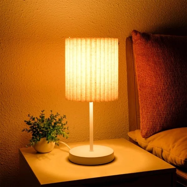 Brilagi - Stolní lampa NORDIC WAVE 1xE27/15W/230V len/bílá