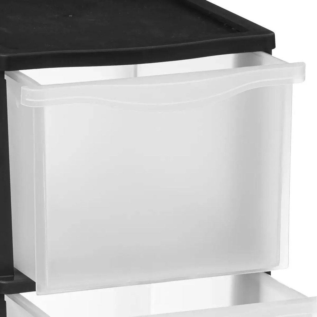 Vysoká plastová police se zásuvkami PLAS, výš, 102,4 cm