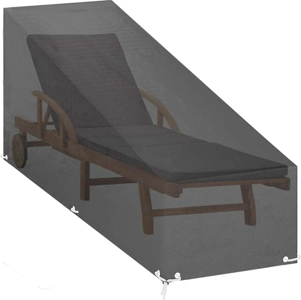 Plachty na zahradní lehátko 2 ks 12 oček 200 x 65 x 35/60 cm PE 3155395