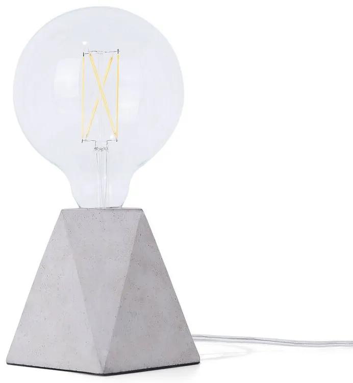 Stolní lampa, světle šedý beton, 12 cm SAJA Beliani