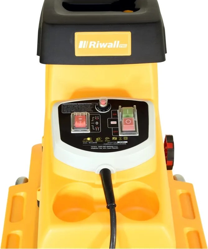 Riwall PRO RES 3044 B - elektrický válcový drtič 3000 W s transparentním boxem