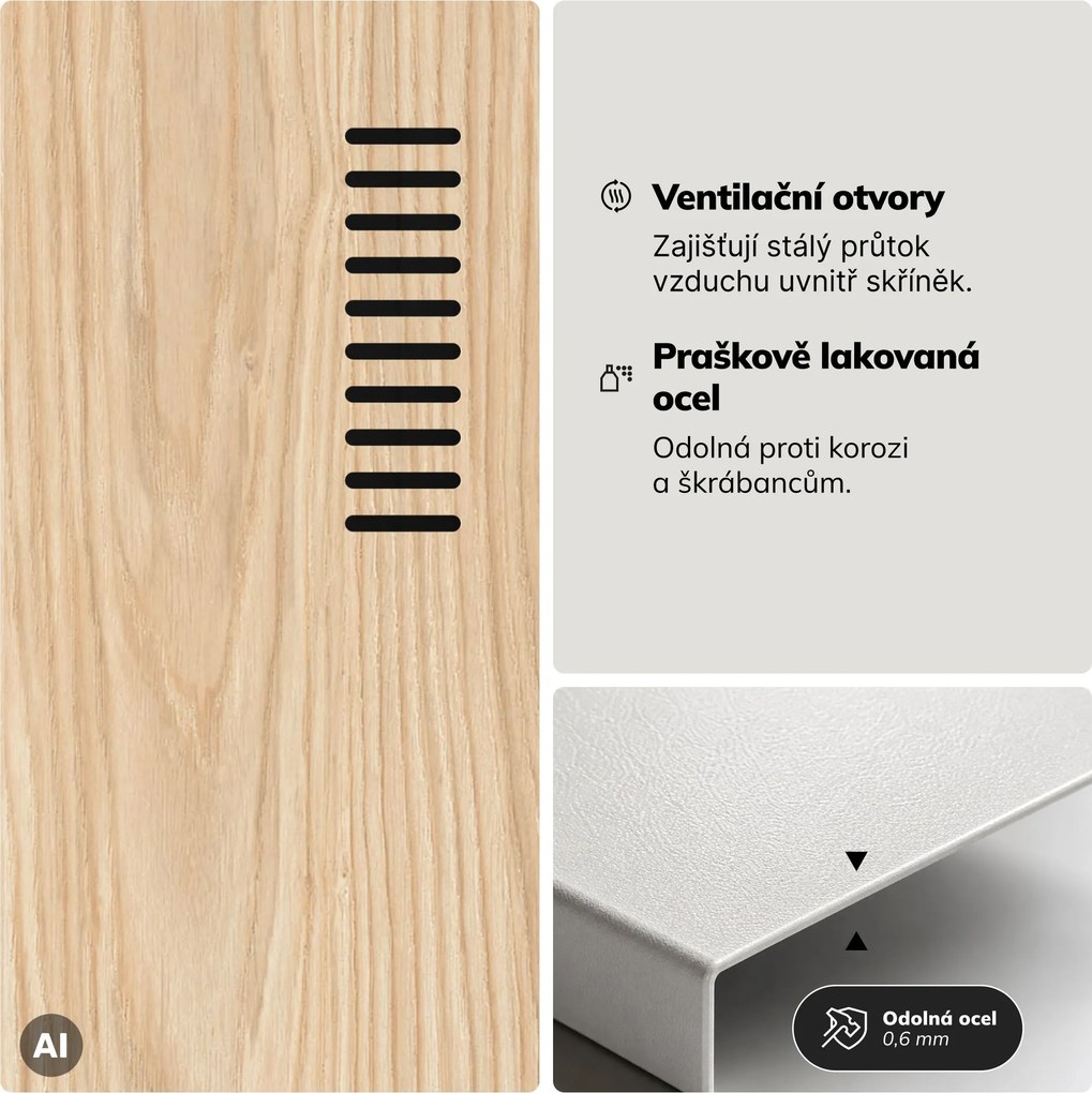 Šatní skříň typu L šedá, dub sonoma, 800x1850x450 mm: JULIA Eco Design