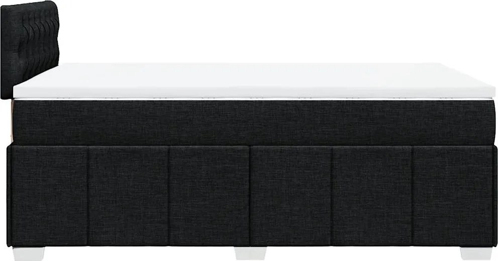 Box spring postel s matrací černá 120x200 cm textil 3287044