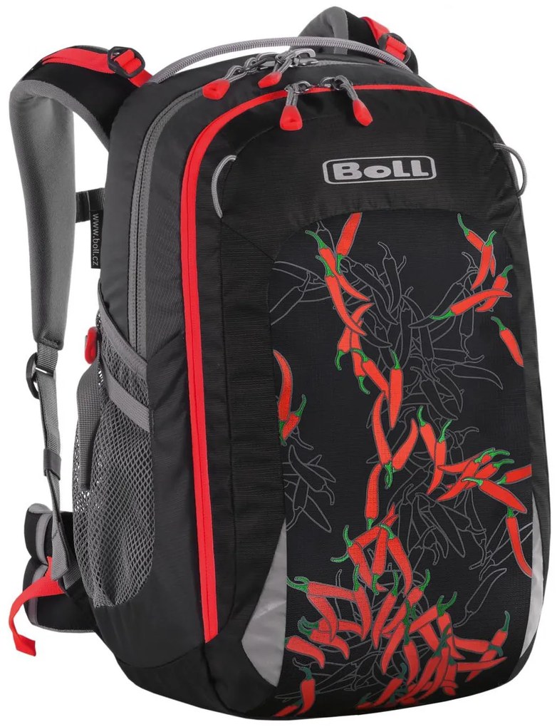 Školní batoh BOLL SMART Artwork Collection 24 l Chilli Peppers - black