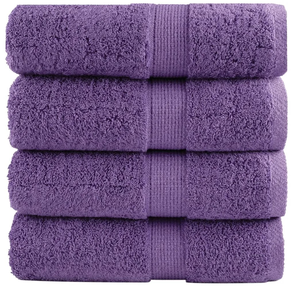 Prémiové mycí utěrky SOLUND 4 ks fialové 30x30 cm 600 g/m² 137348