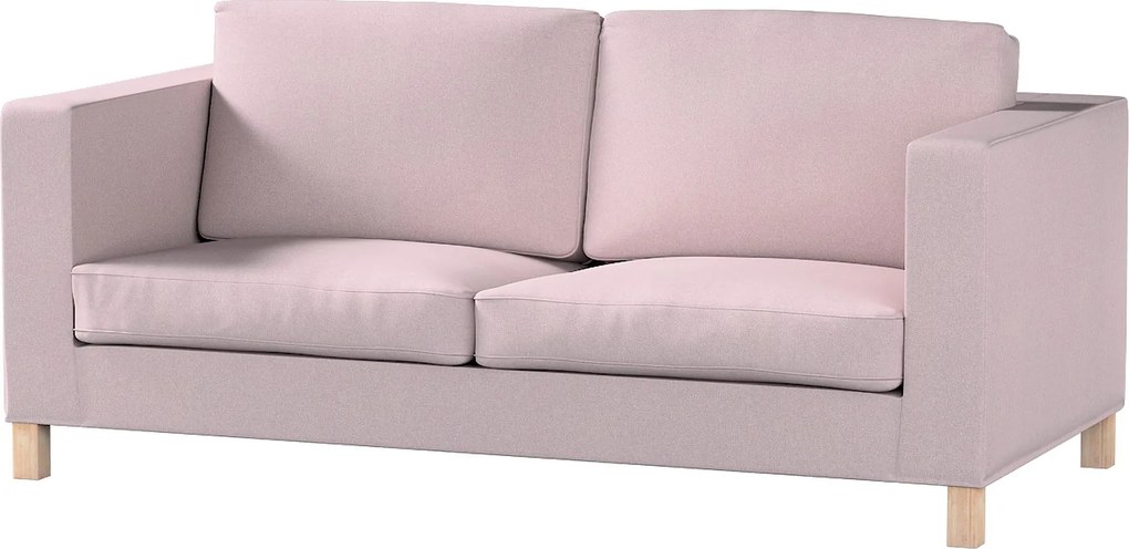 Potah na pohovku IKEA Karlanda rozkládací, krátký barva růžová látka pletený vzor