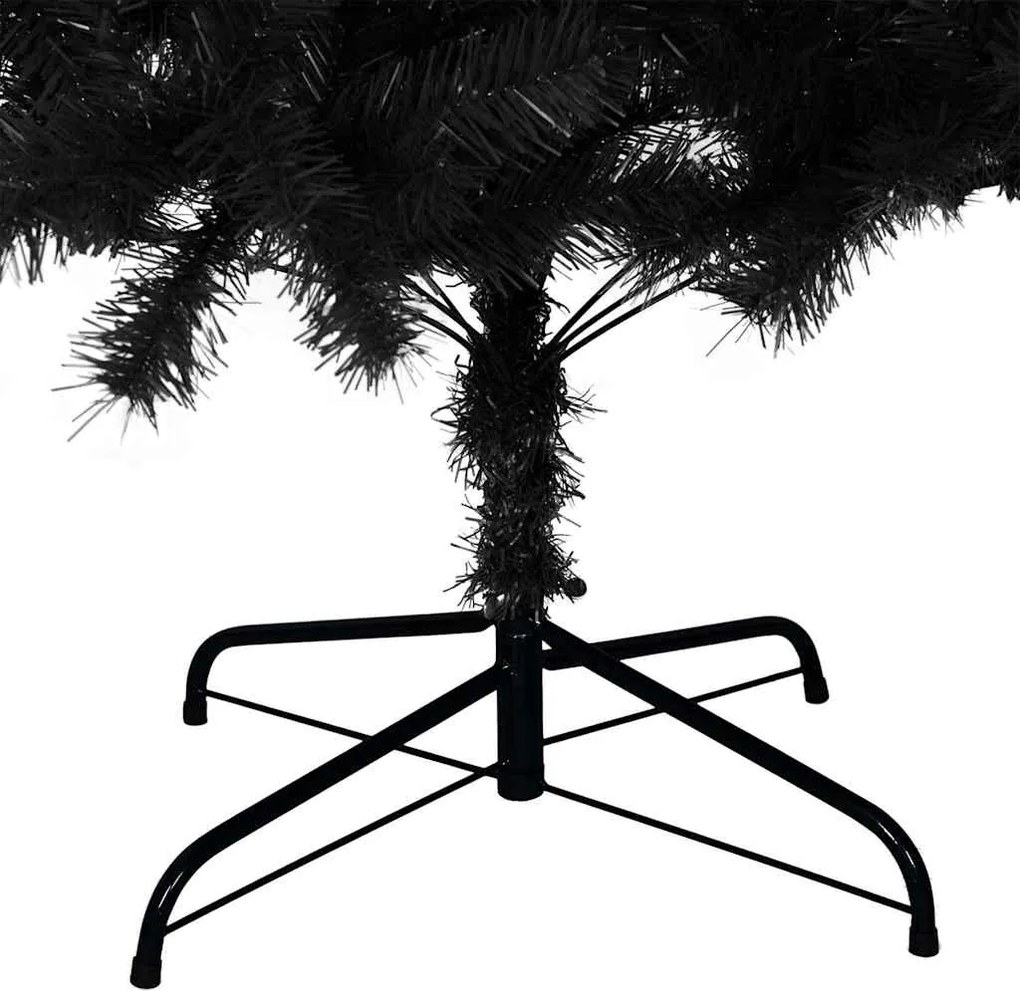 Umělý vánoční stromek se stojanem černý 180 cm PVC 321001