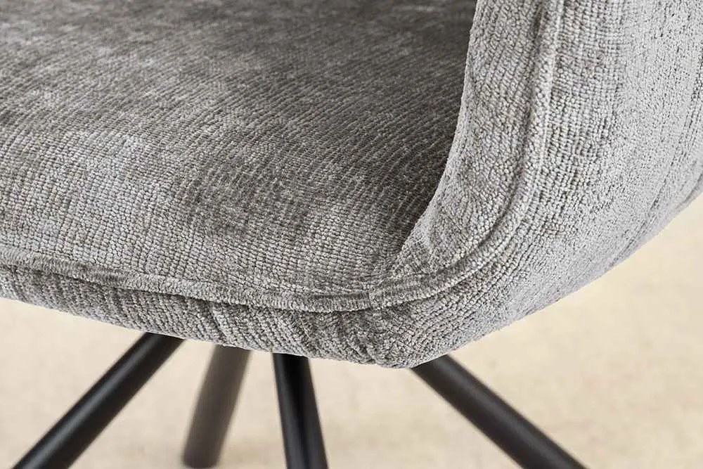 Designová otočná židle Parthenia šedá