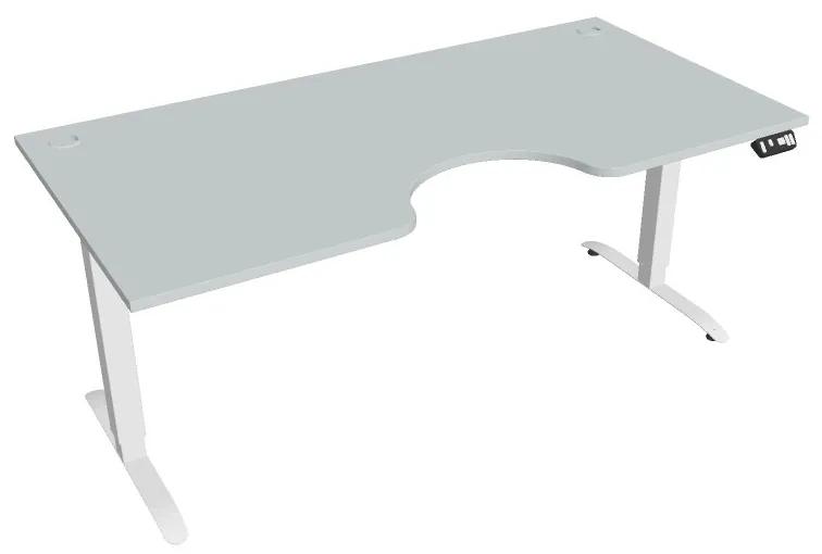 Hobis Motion Elektr. nastavitelný stůl 180x90 s pamětí - HOBIS ERGO MOTION MSE 2M 1800 Dekor stolové desky: šedá, Barva kovové podnože: bílá