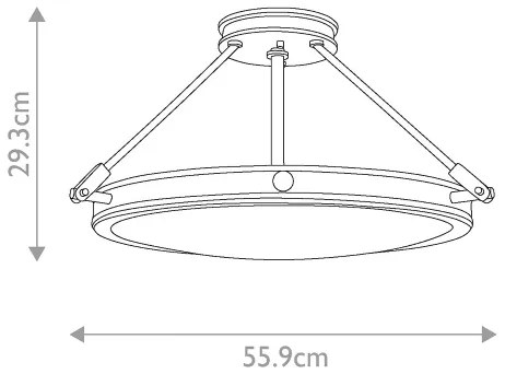 Elstead HK-COLLIER-SF-M - Přisazený lustr COLLIER 4xE14/60W/230V