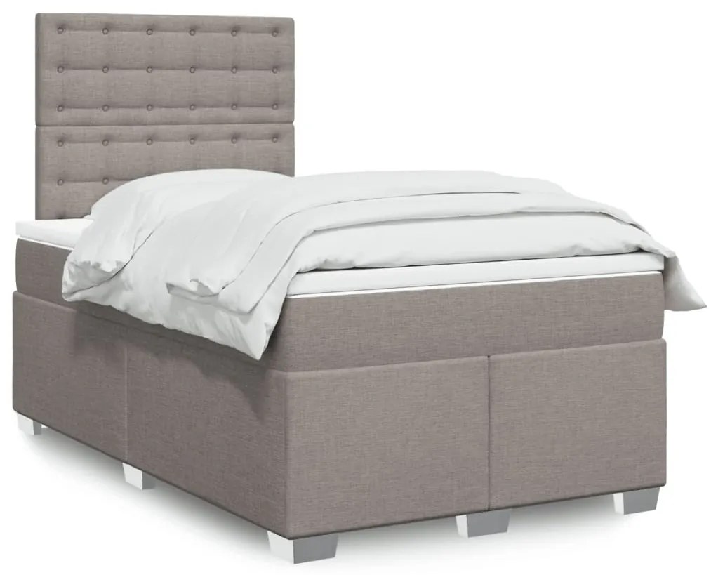 Box spring postel s matrací taupe 120x190 cm textil 3290445