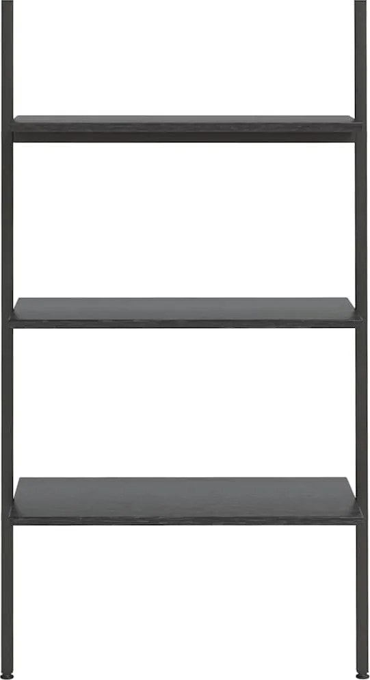 3patrová opěrná police černá 64 x 34 x 116 cm 336372