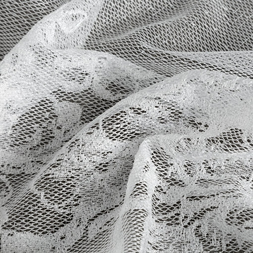 ZÁCLONA NA KROUŽCÍCH ALEXIA 140X250 CM BÍLÁ