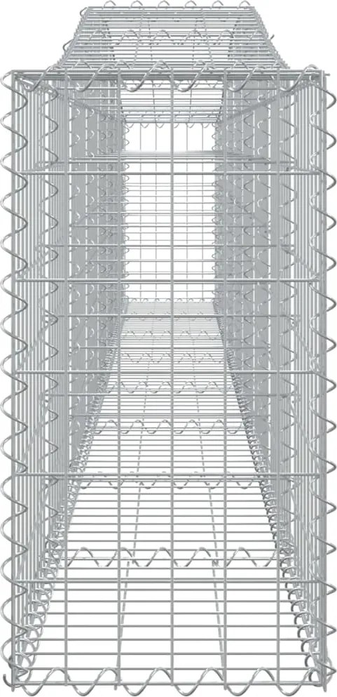 Klenuté gabionové koše 9 ks 400x30x60/80 cm pozinkované železo 3145807