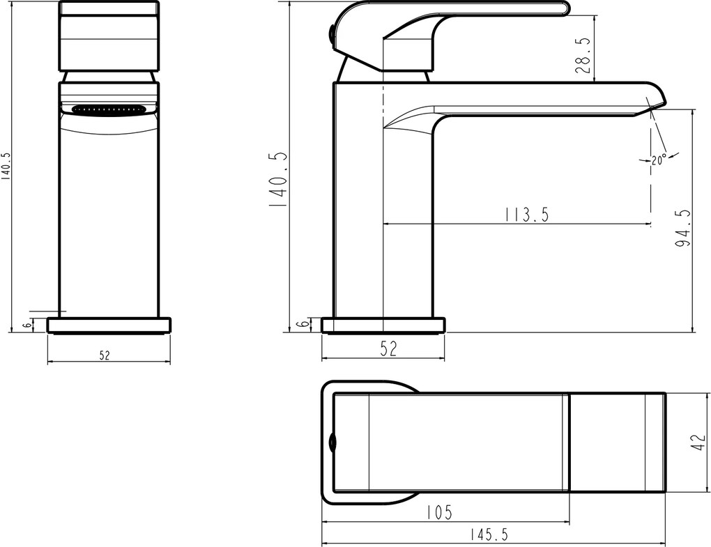 Novaservis Nobless Sharp Umyvadlová baterie s výpustí, chrom 37001,0