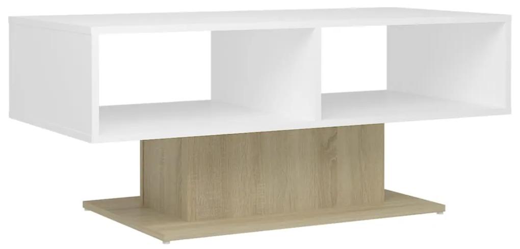 Konferenční stolek bílý dub sonoma 103,5x50x44,5 cm dřevotříska