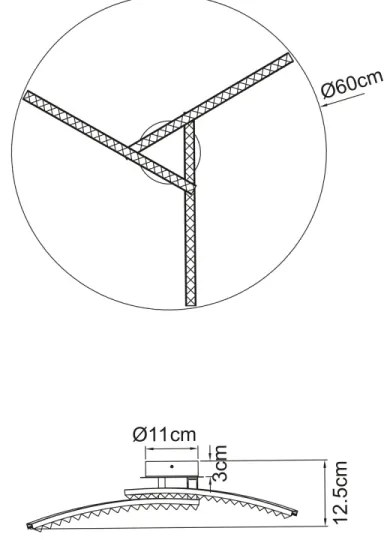 Globo 67169-18IP - LED Koupelnový přisazený lustr JULES 3xLED/6W/230V IP44
