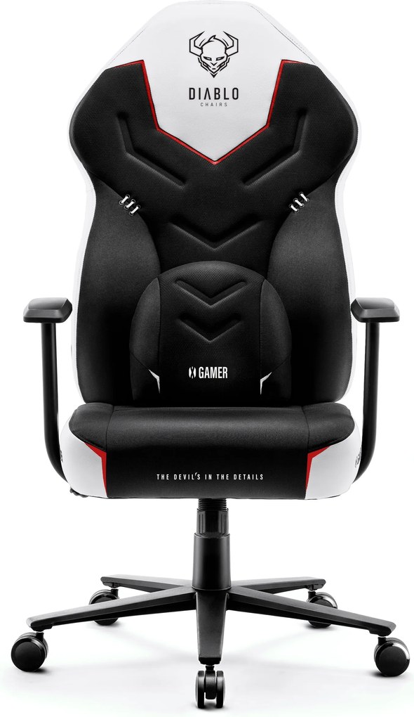 Herní křeslo z eko kůže bílé Normal Size: Diablo X-Gamer 2.0 Snow White