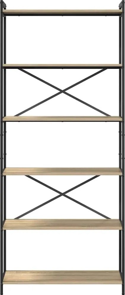 vidaXL Knihovna Sonoma dub 80 x 30 x 189,5 cm kompozitní dřevo [868408]